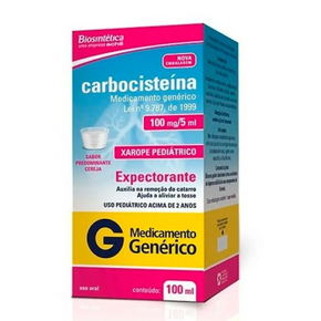 CARBOCISTEINA XAROPE PEDIÁTRICO GENÉRICO ACHÉ 100MG/5ML 100ML